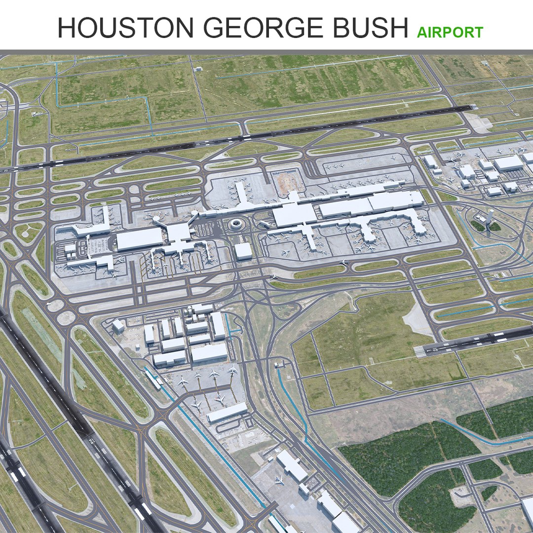 3D Houston George Bush Airport Model - TurboSquid 2005197