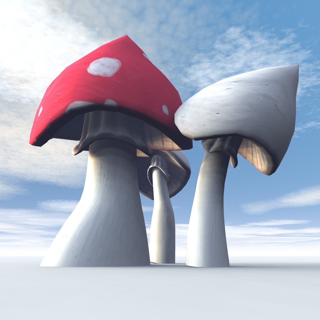 3d Fantasy Toadstools Model