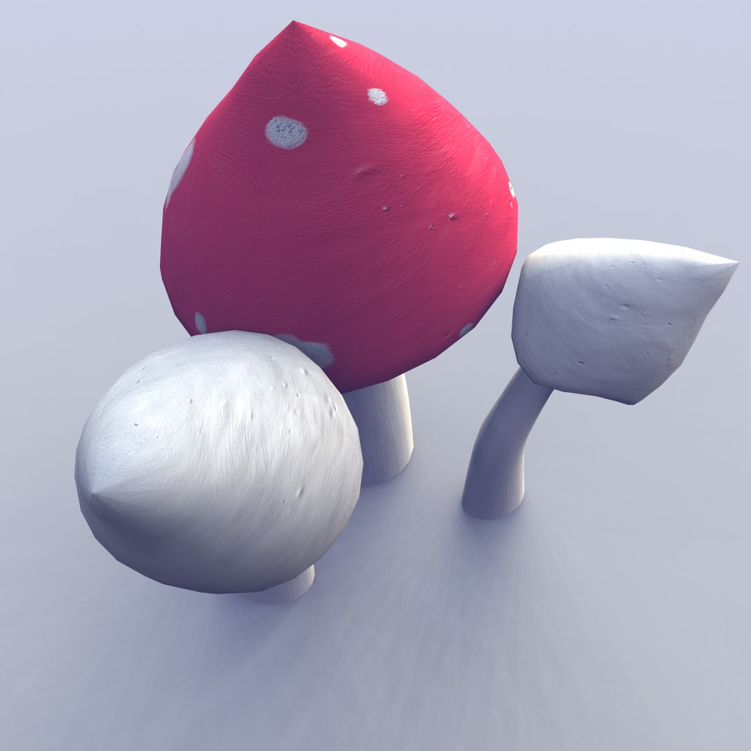 3d Fantasy Toadstools Model