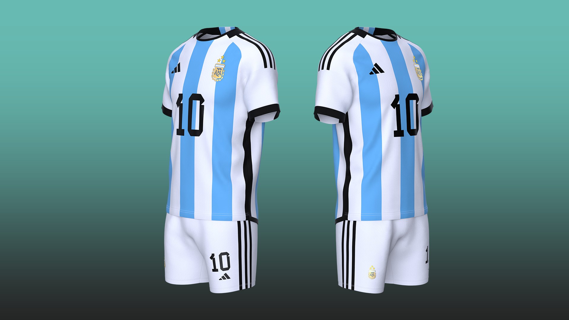 Argentina Messi New Jersey Design 2022 3D Model - TurboSquid 2004090