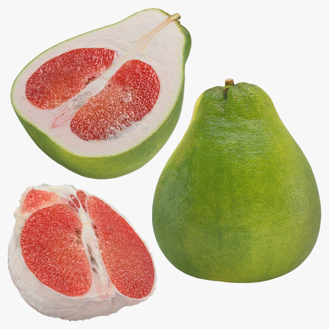 3D Red Pomelo Set - TurboSquid 2229715