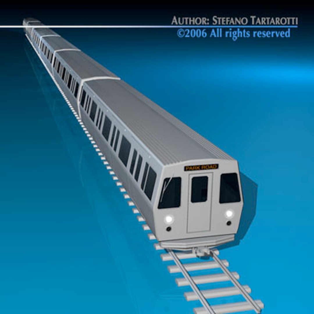 3d Subway Station Train