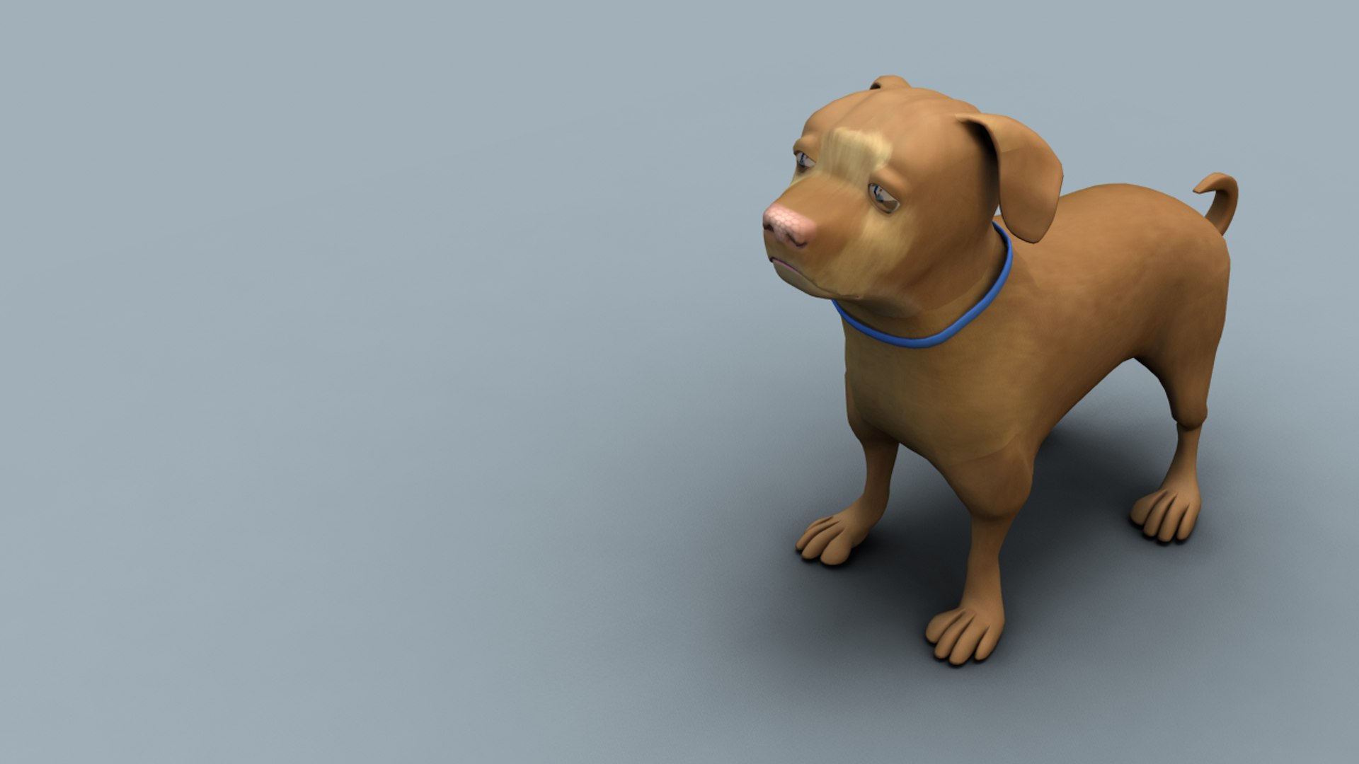 3d Rigged Dogs Pug Model