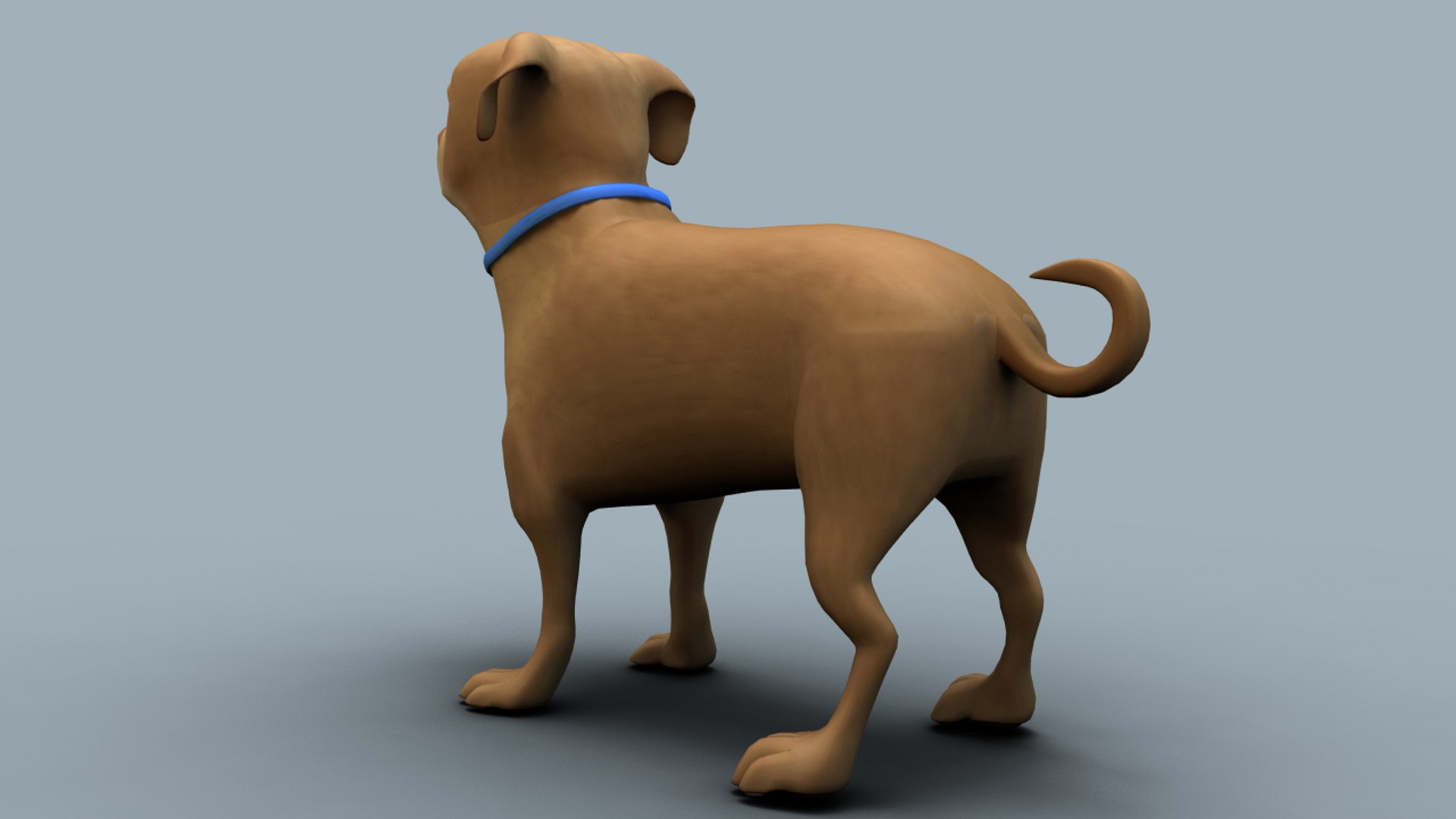3d Rigged Dogs Pug Model