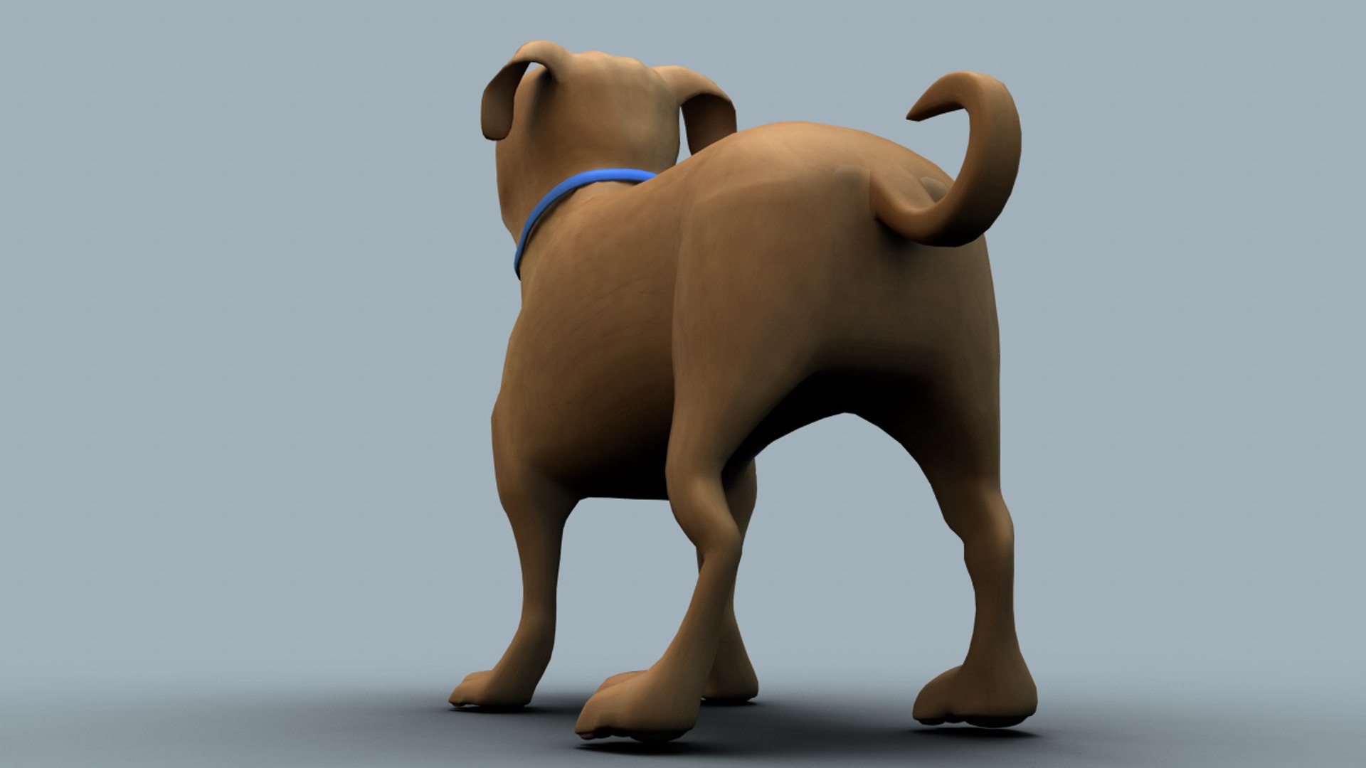 3d Rigged Dogs Pug Model