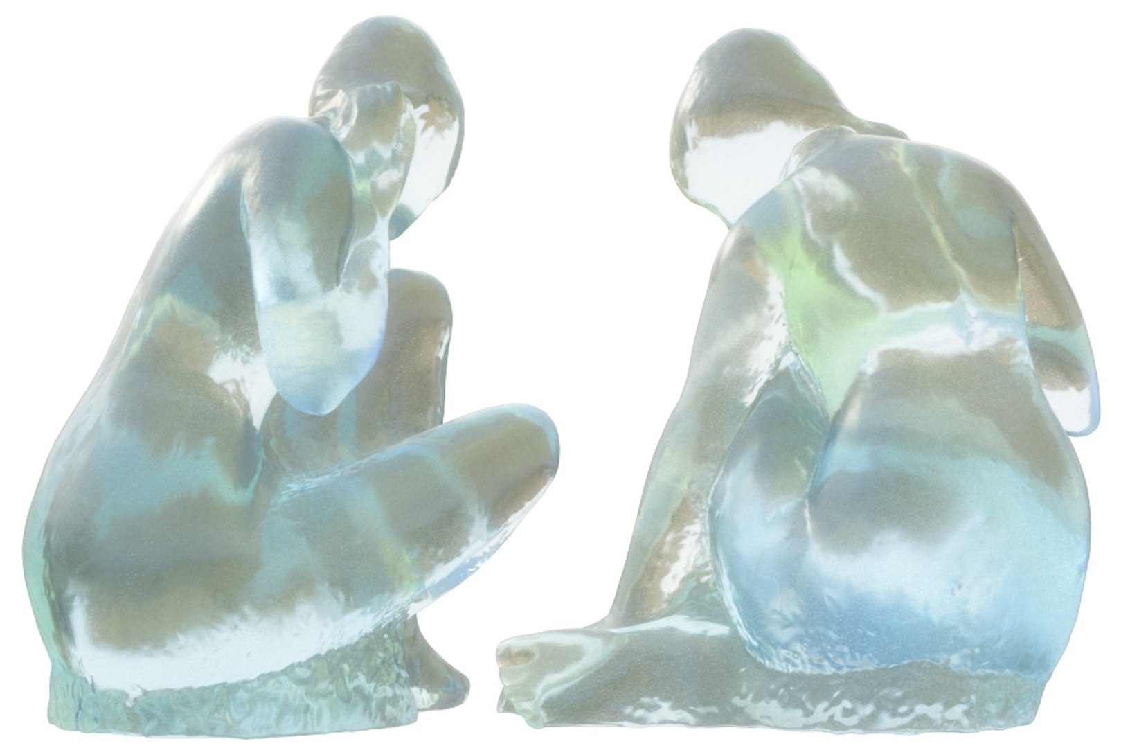 Sitting Girl Statue Resolution 3d Obj