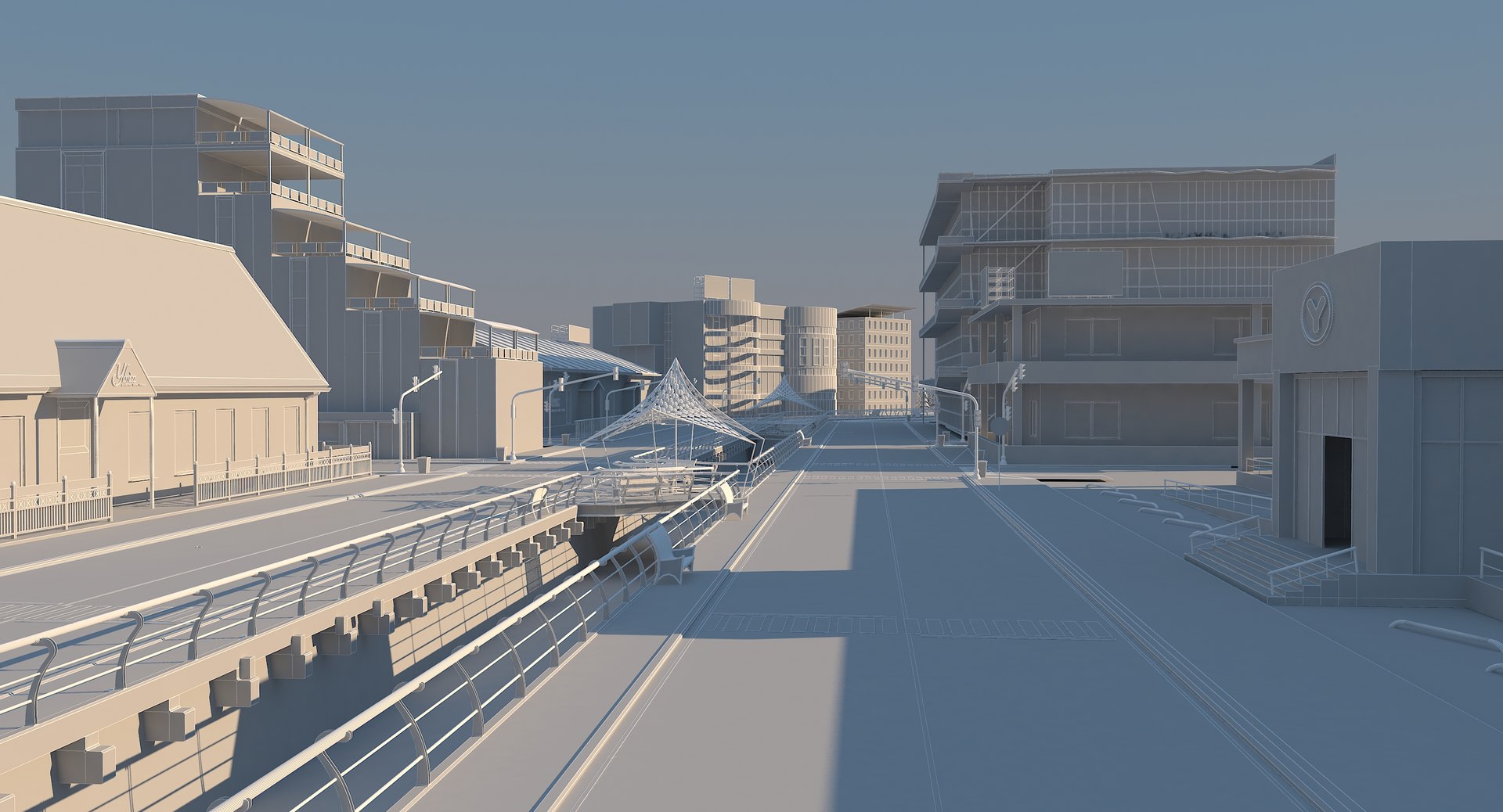 3D City Block Model - TurboSquid 1194421