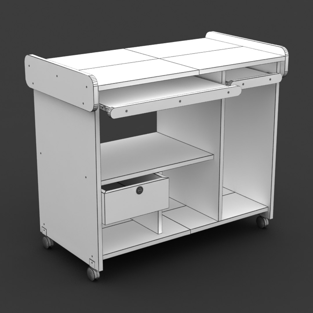 Computer Table 3d Model