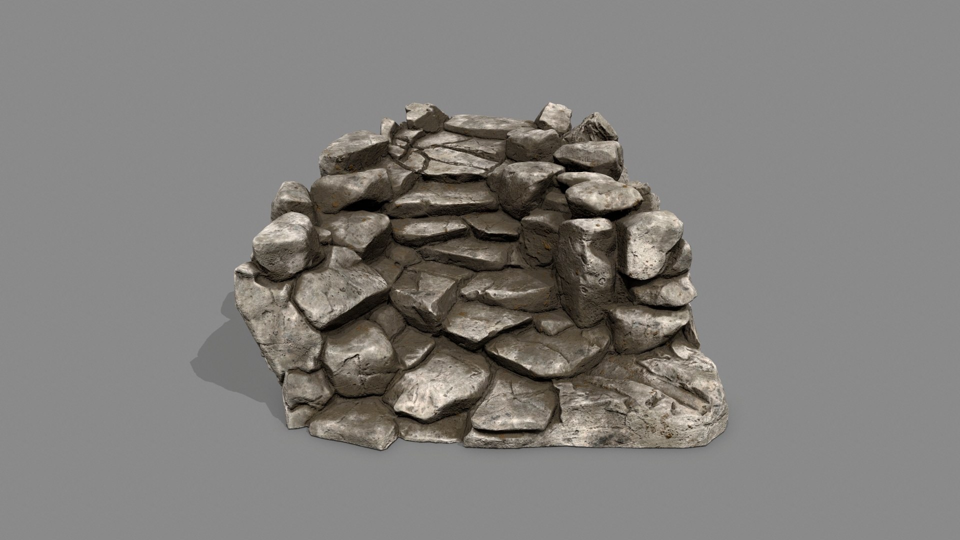 Old Rock Stairs 3D Model - TurboSquid 2284331