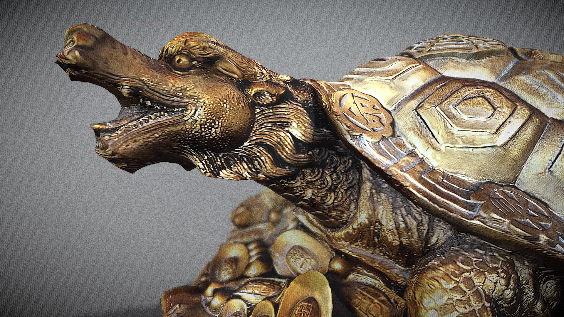 Feng Shui Dragon Turtle 3D Model - TurboSquid 2149768