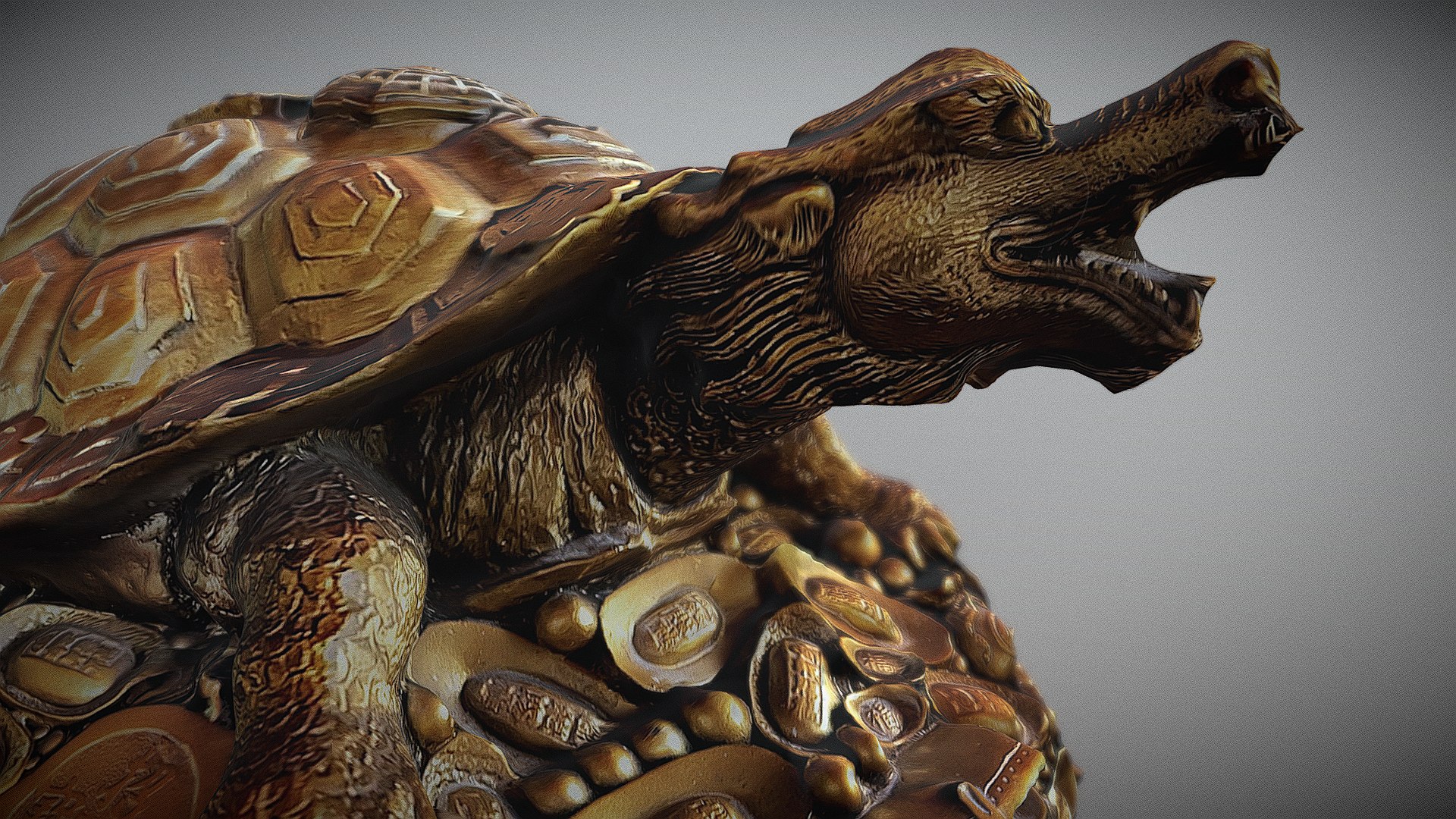 Feng Shui Dragon Turtle 3D Model - TurboSquid 2149768