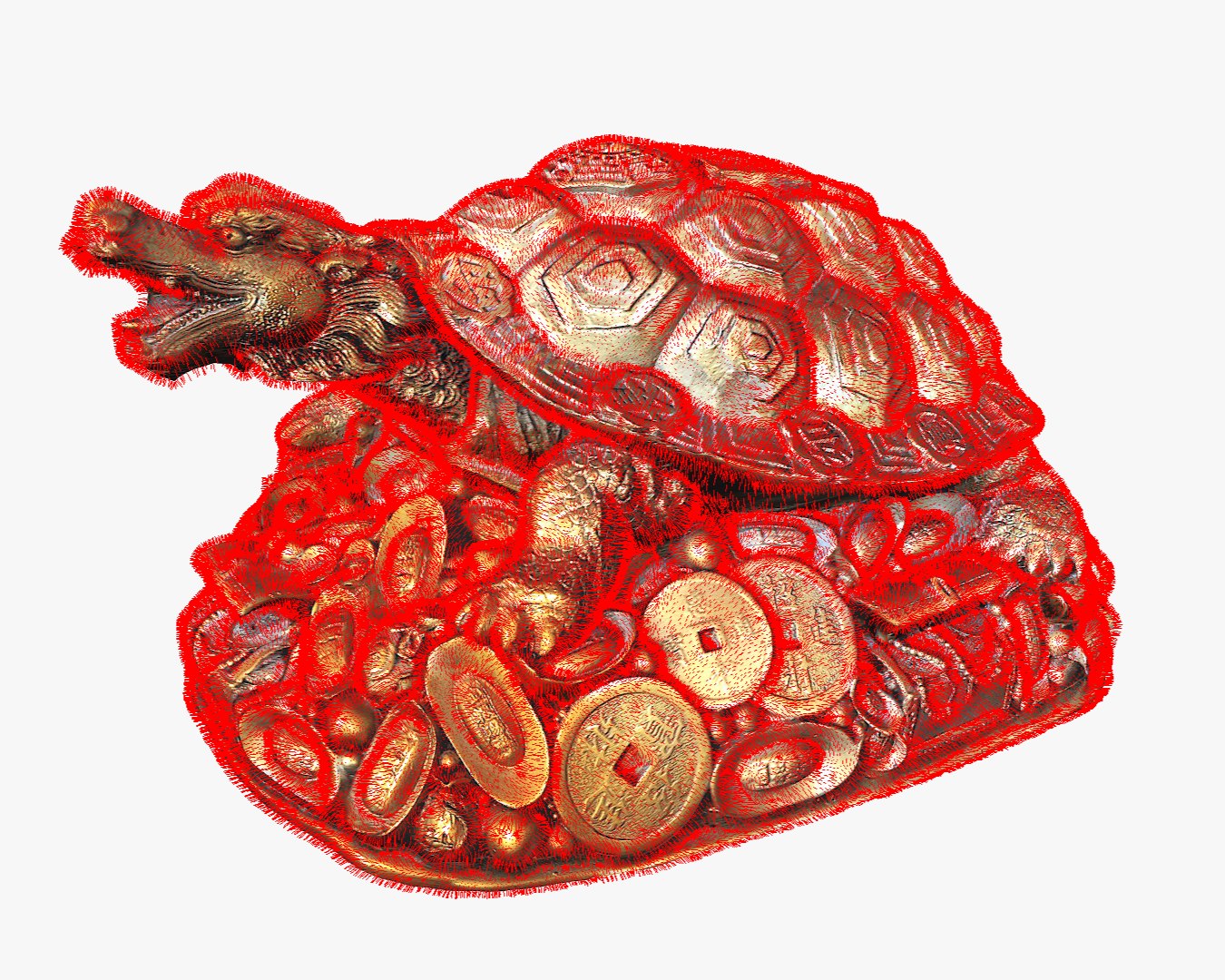 Feng Shui Dragon Turtle 3D Model - TurboSquid 2149768