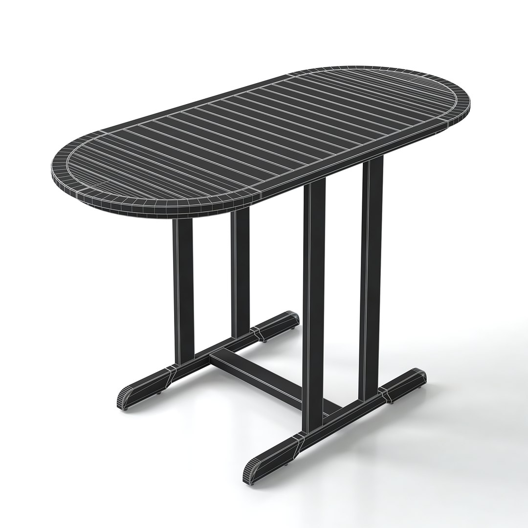 Garden Wooden Table 3D Model - TurboSquid 1738134