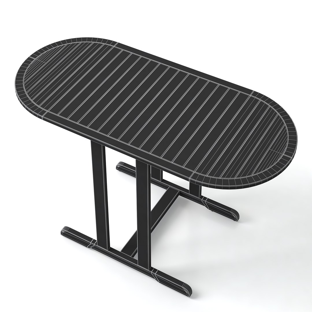 Garden Wooden Table 3D Model - TurboSquid 1738134