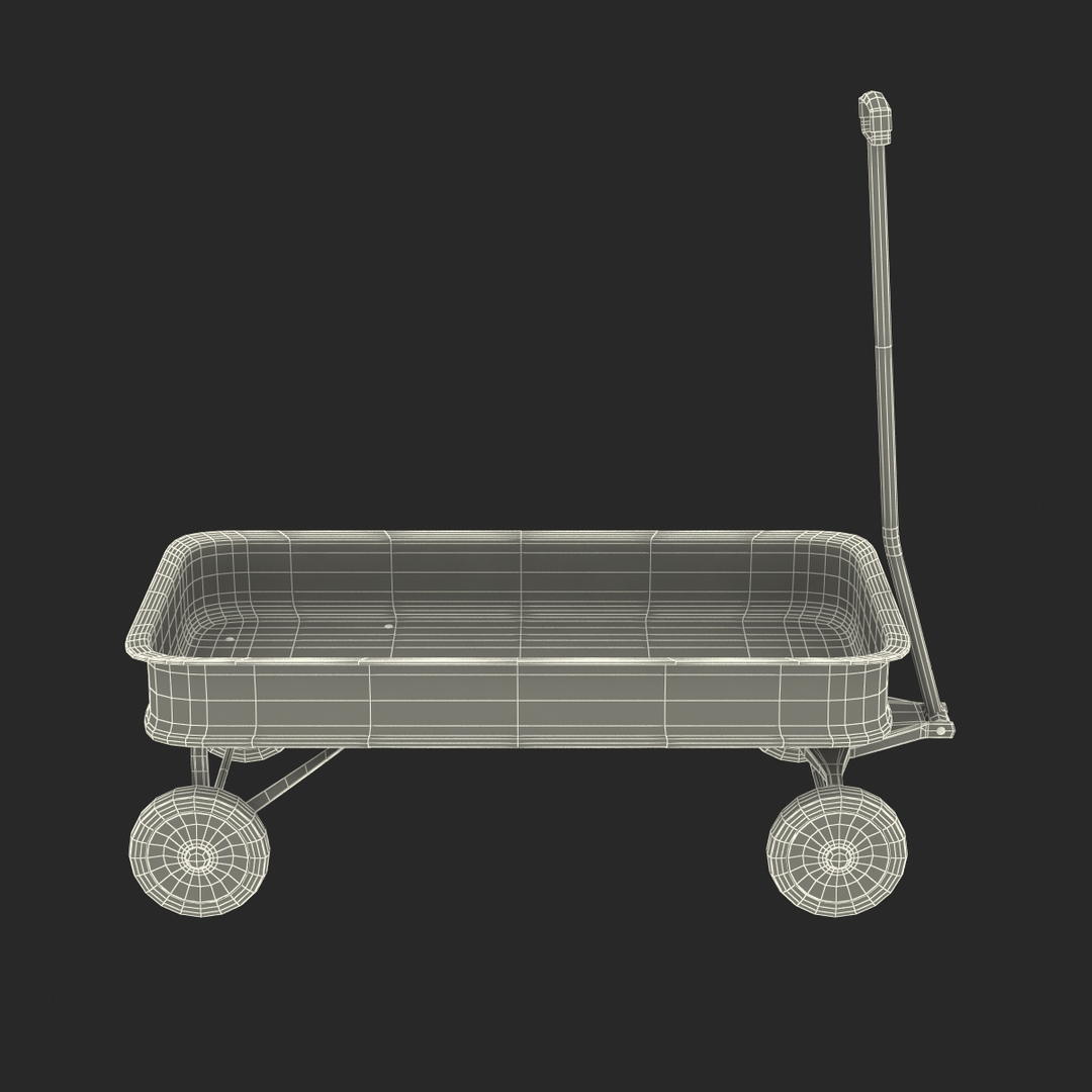 3d childs wagon 2 modeled model