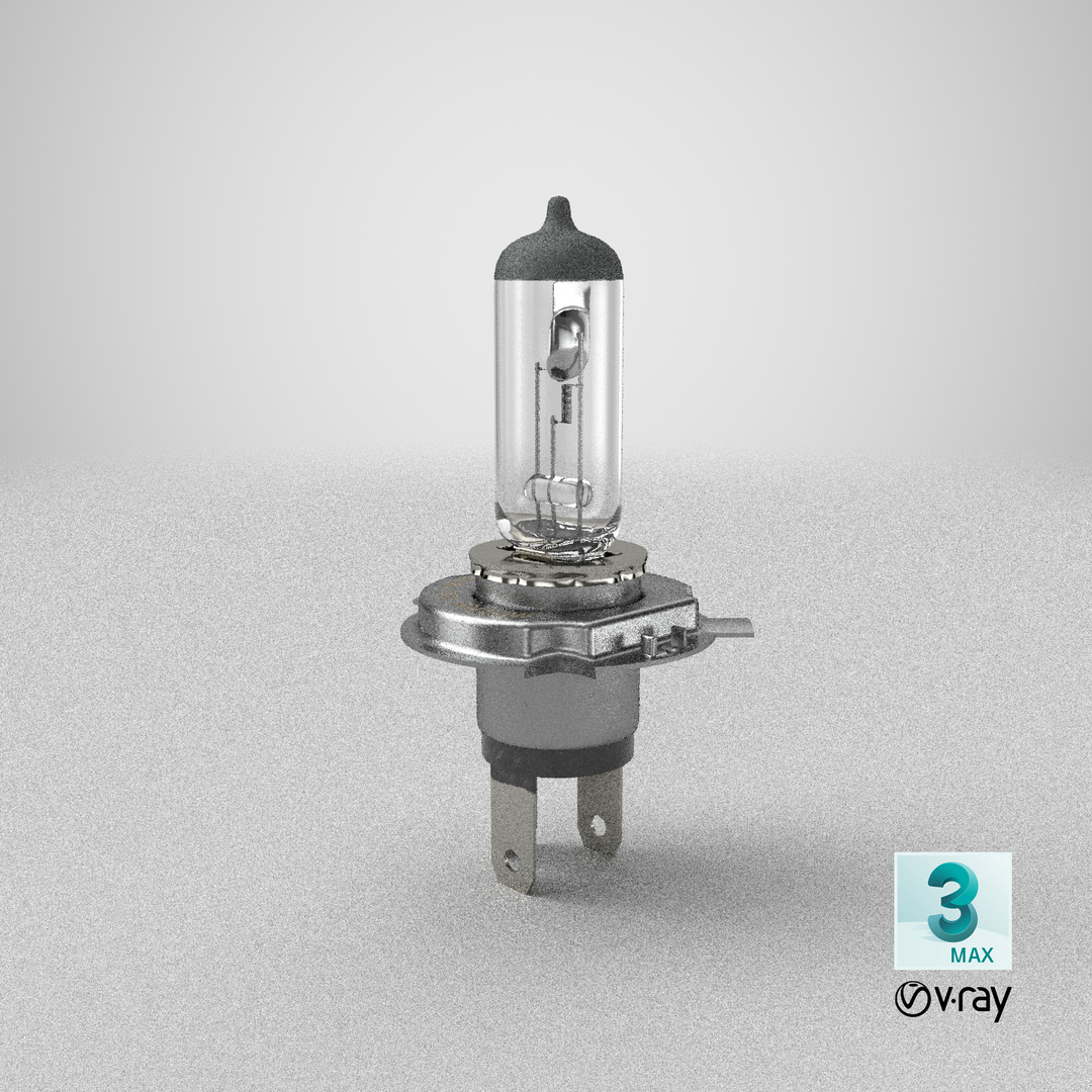 Automotive h4 halogen light model - TurboSquid 1629752