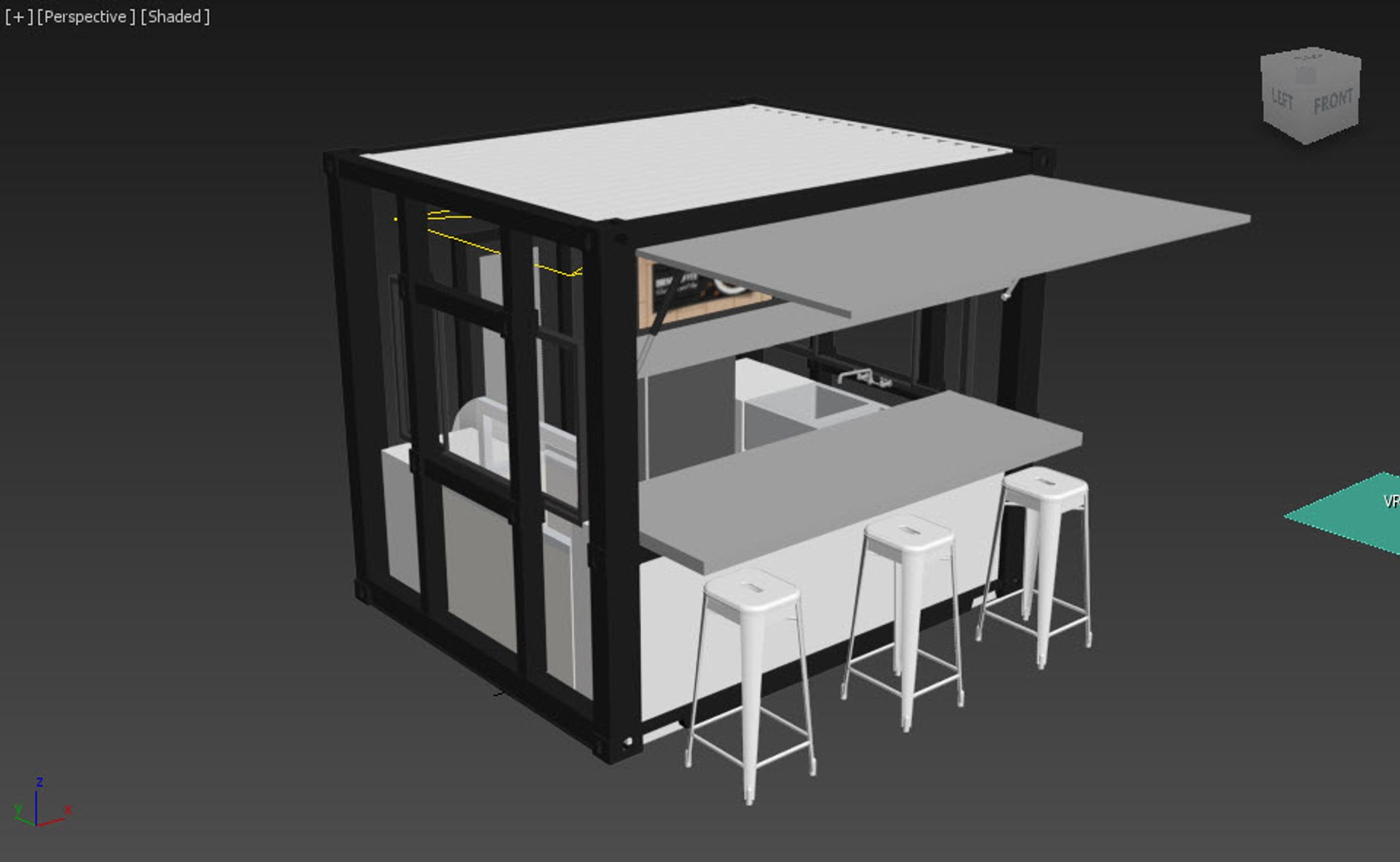 3D Container Coffee Kiosk Model - TurboSquid 1248456