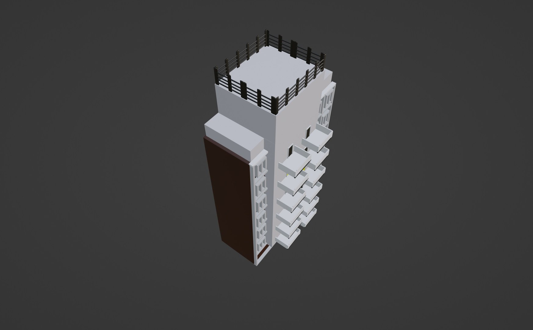 3D Monolithic Multi-storey Building - TurboSquid 1954435