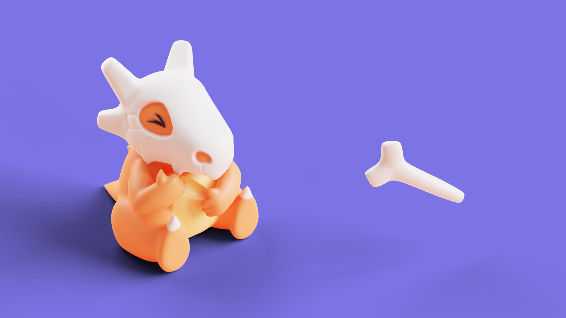 3D Pokemon Cubone Character - TurboSquid 2113386
