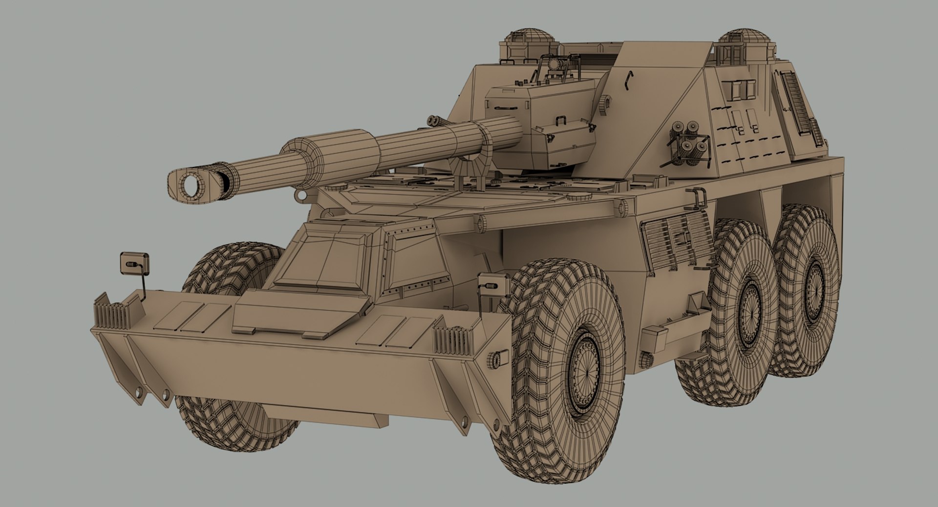 South Africa G6 Rhino 3d Model