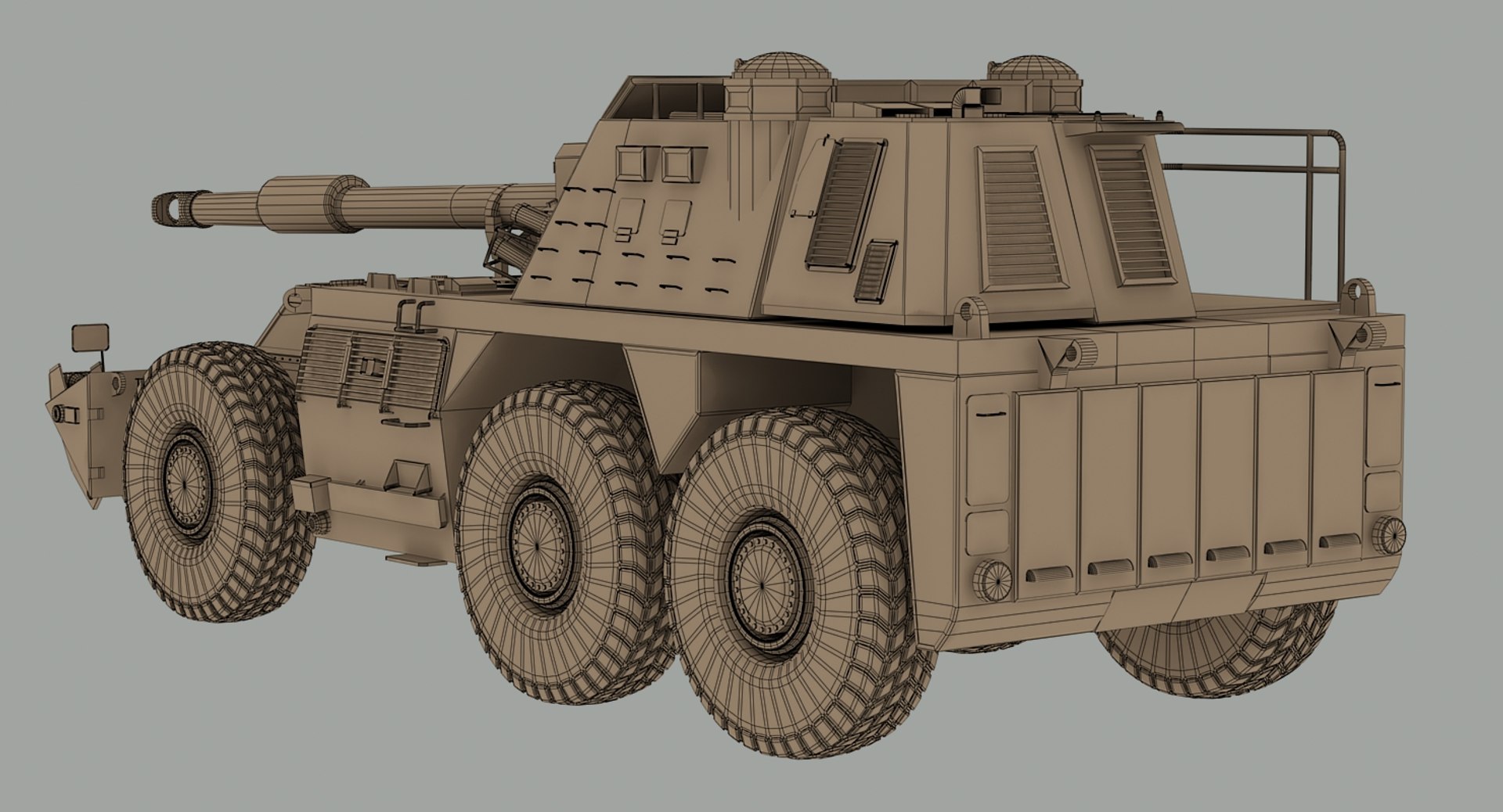 South Africa G6 Rhino 3d Model