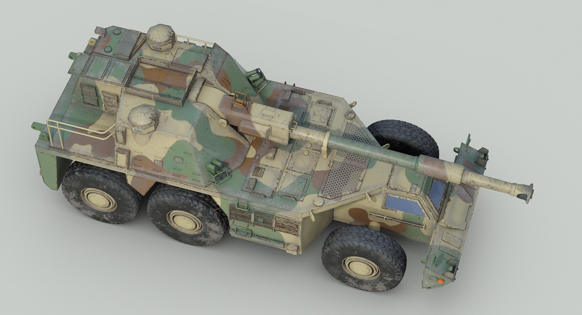 South Africa G6 Rhino 3d Model