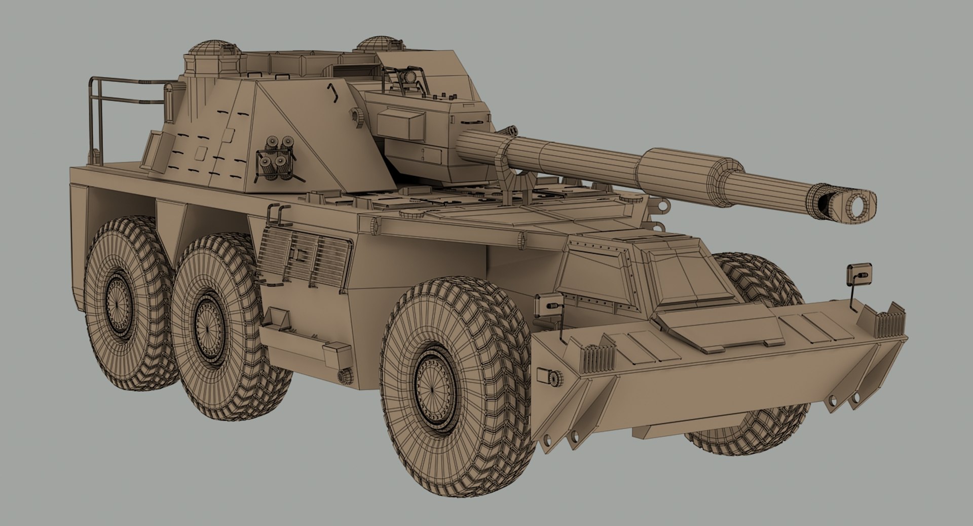 South Africa G6 Rhino 3d Model