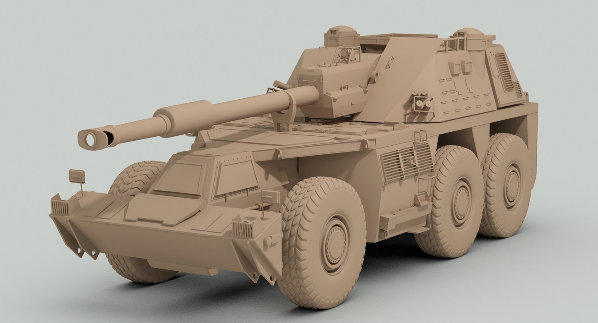 South Africa G6 Rhino 3d Model