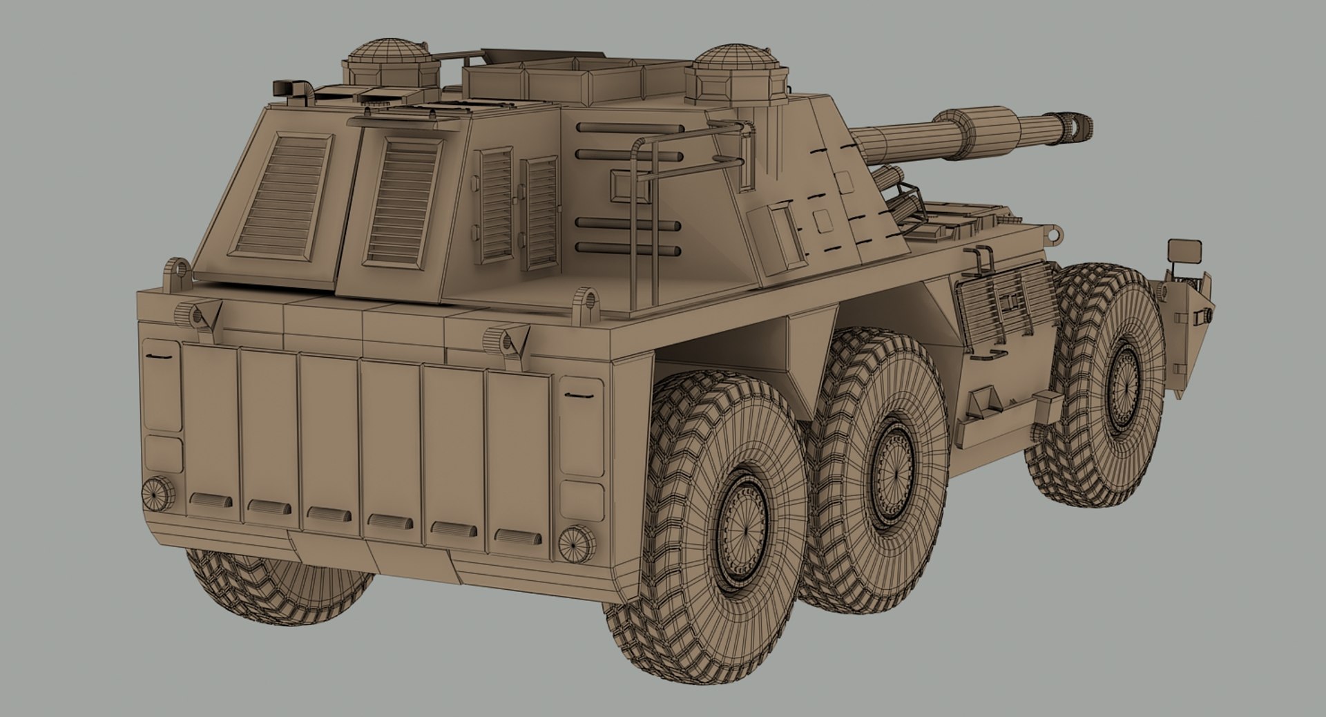 South Africa G6 Rhino 3d Model