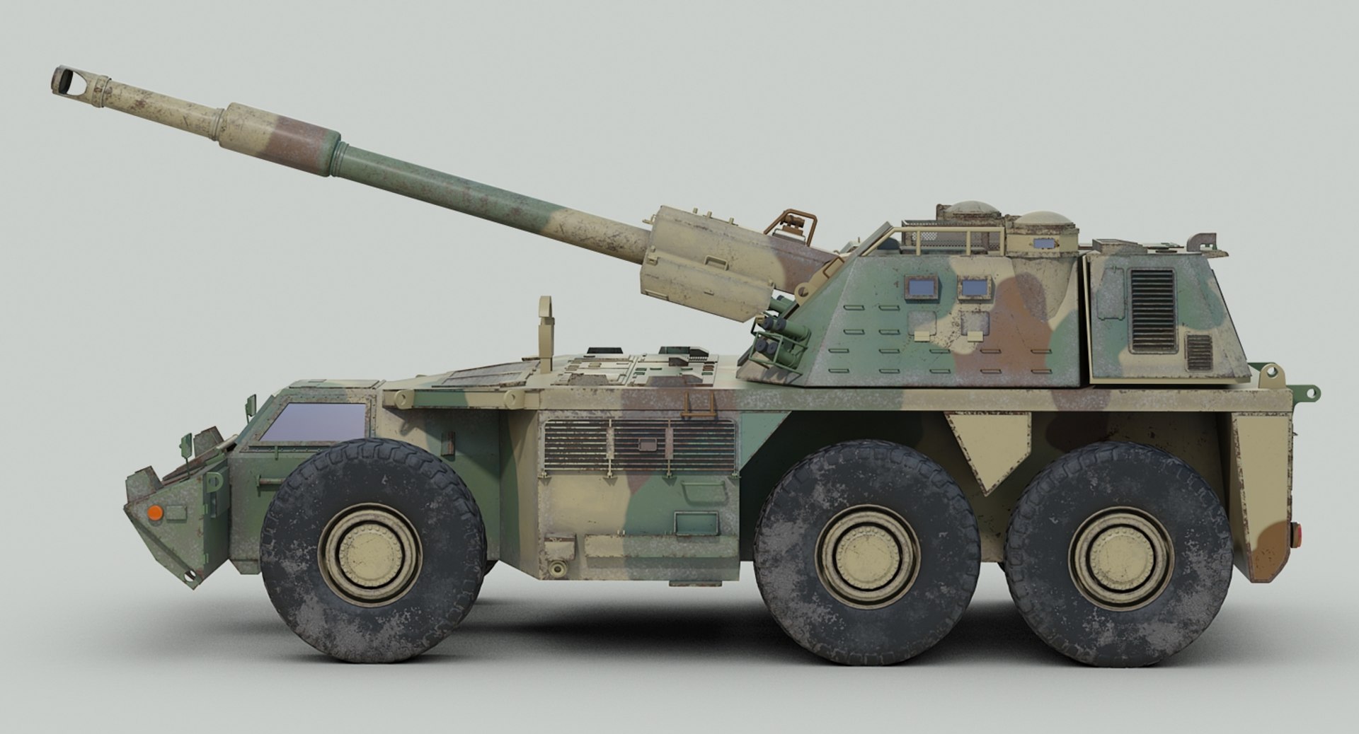 South Africa G6 Rhino 3d Model