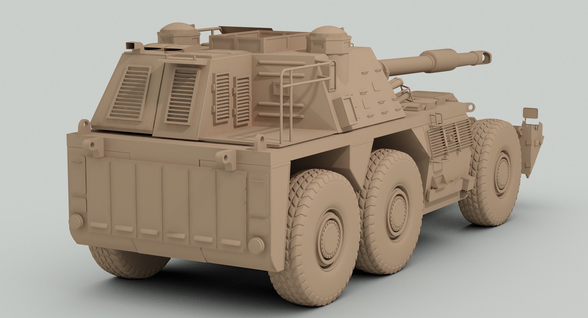South Africa G6 Rhino 3d Model