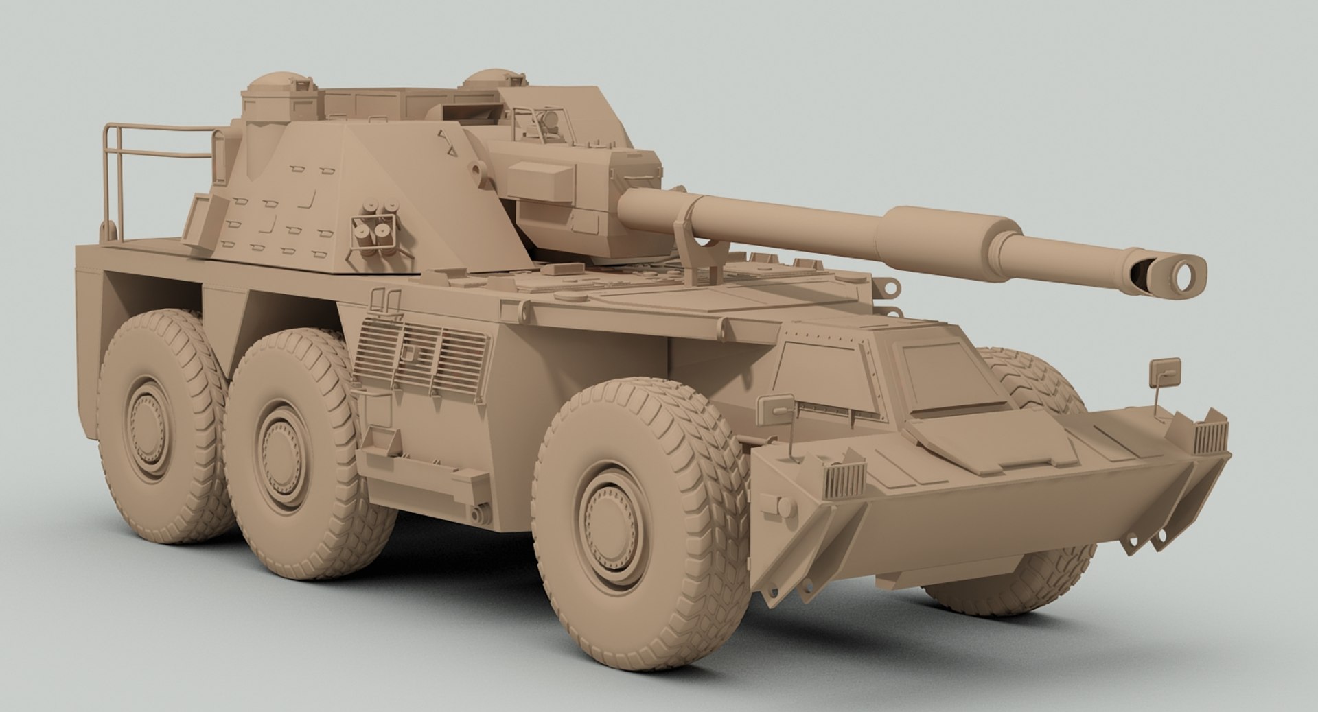 South Africa G6 Rhino 3d Model