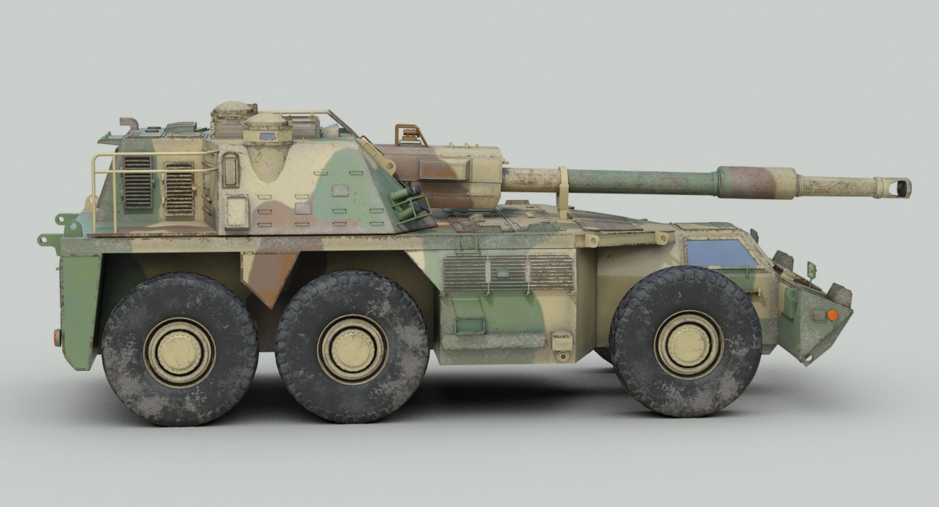 South Africa G6 Rhino 3d Model