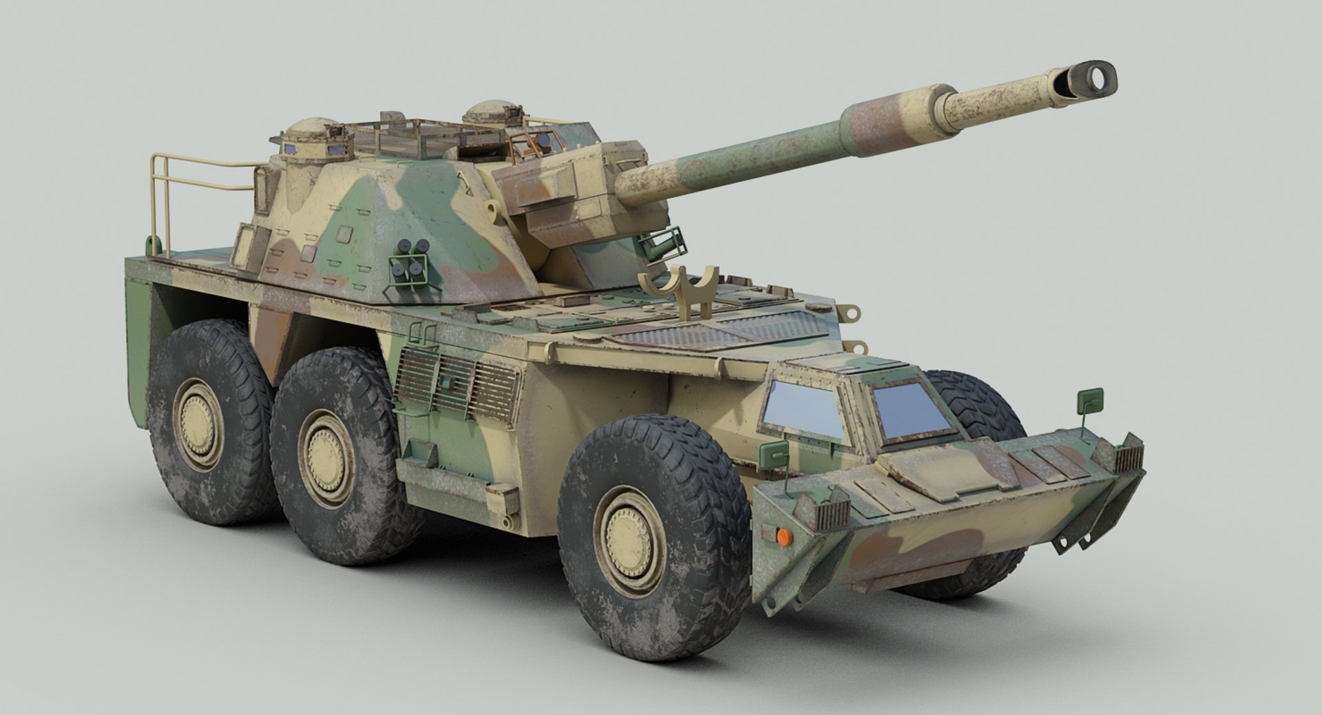 South Africa G6 Rhino 3d Model