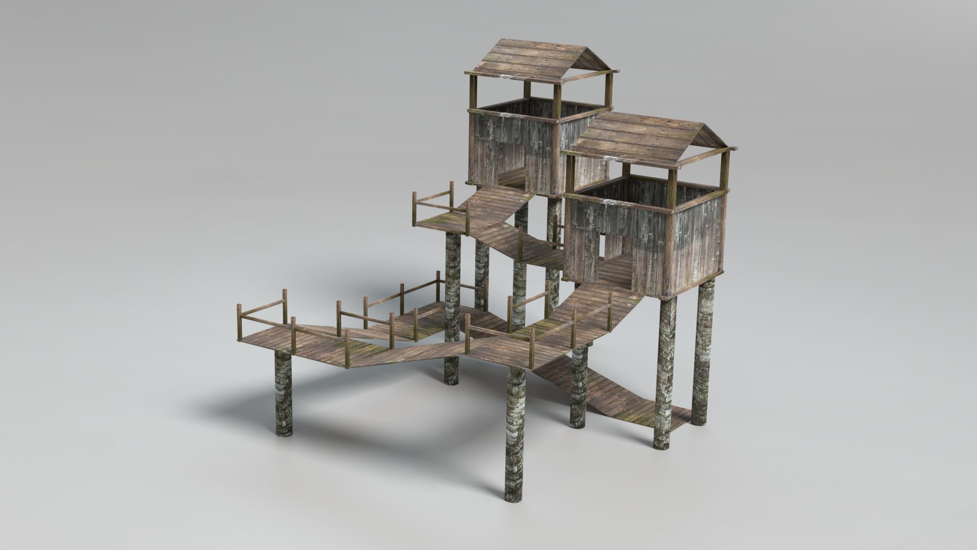 Bridges Towers 3D Model - TurboSquid 1511962