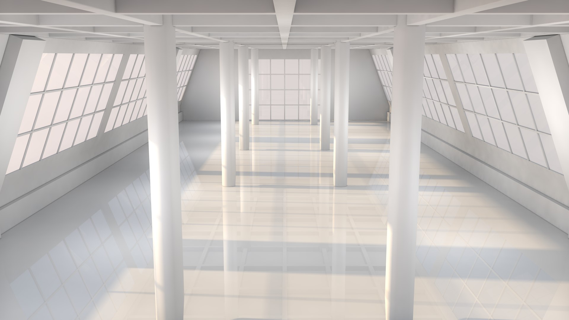 3D Futuristic Warehouse Model - TurboSquid 2204321