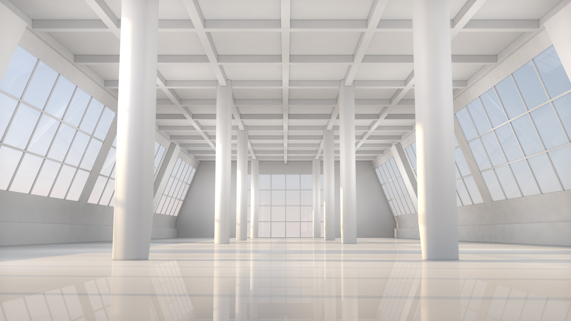 3D Futuristic Warehouse Model - TurboSquid 2204321