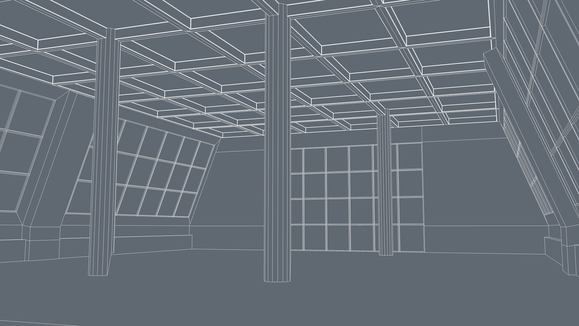 3D Futuristic Warehouse Model - TurboSquid 2204321