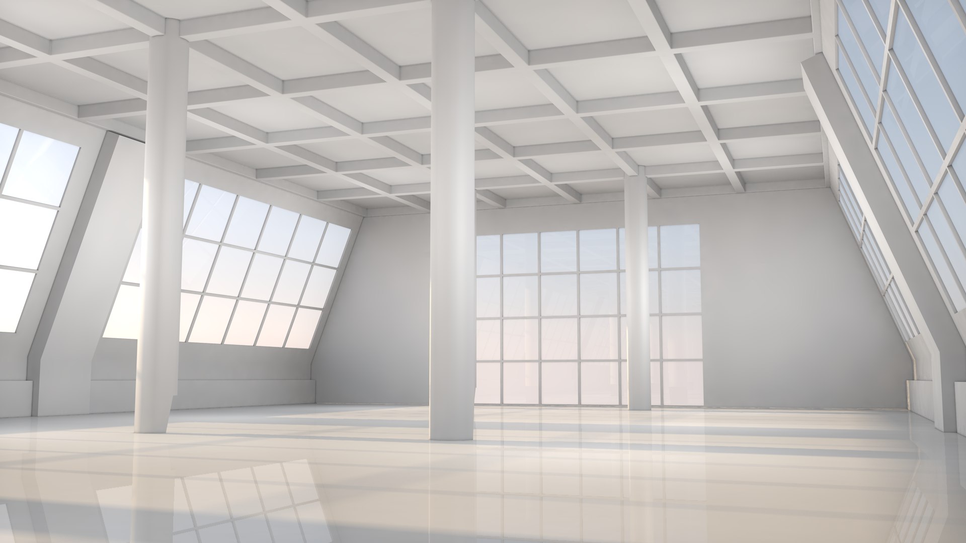 3D Futuristic Warehouse Model - TurboSquid 2204321