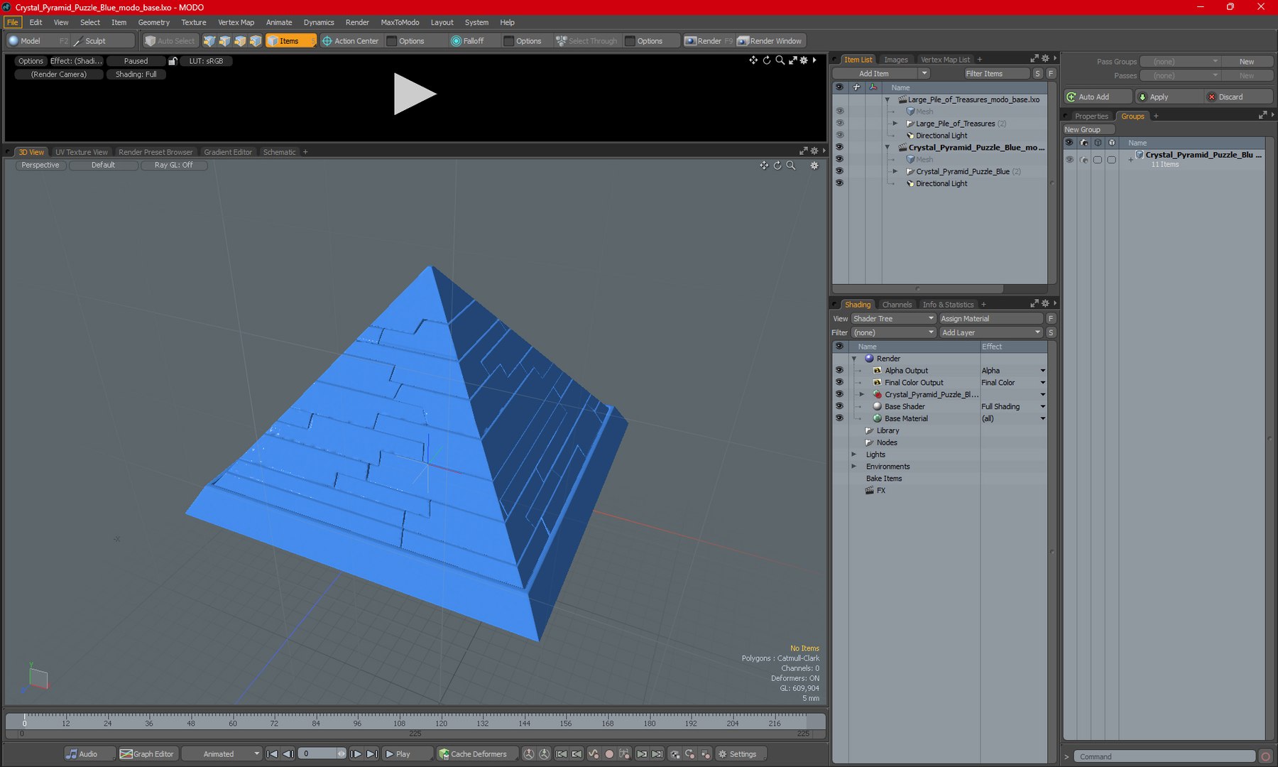Crystal Pyramid Puzzle Blue 3D - TurboSquid 2177337