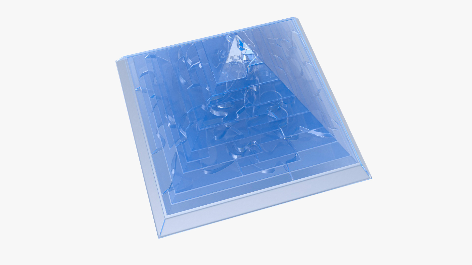 Crystal Pyramid Puzzle Blue 3D - TurboSquid 2177337