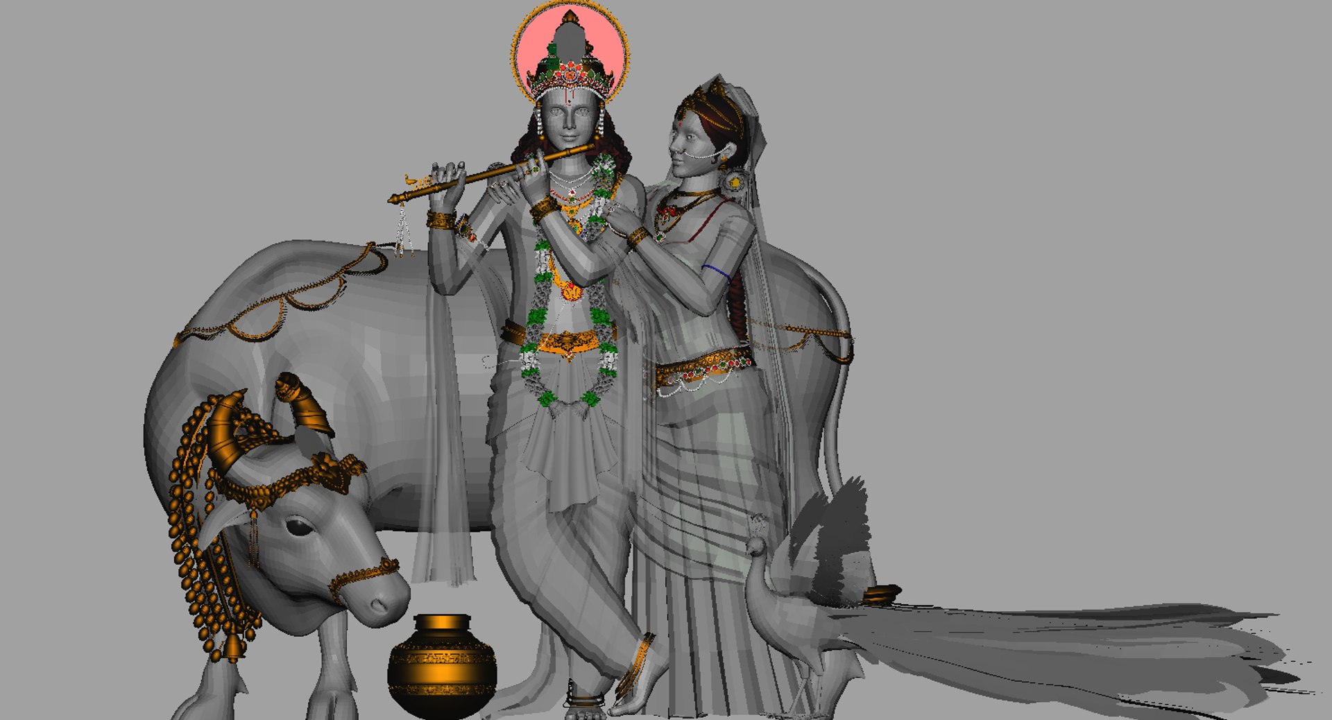God Krishna 3D Model - TurboSquid 1564480