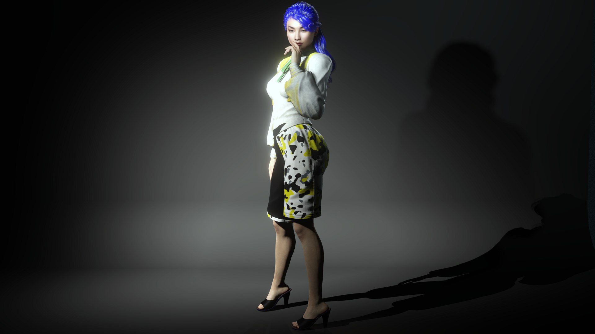 Camouflage Chic 3D Fashion Diva 3D Model - TurboSquid 2336722