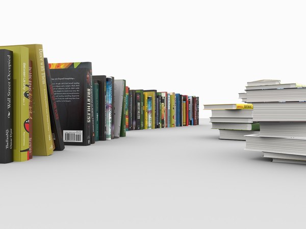 3d realistic book set