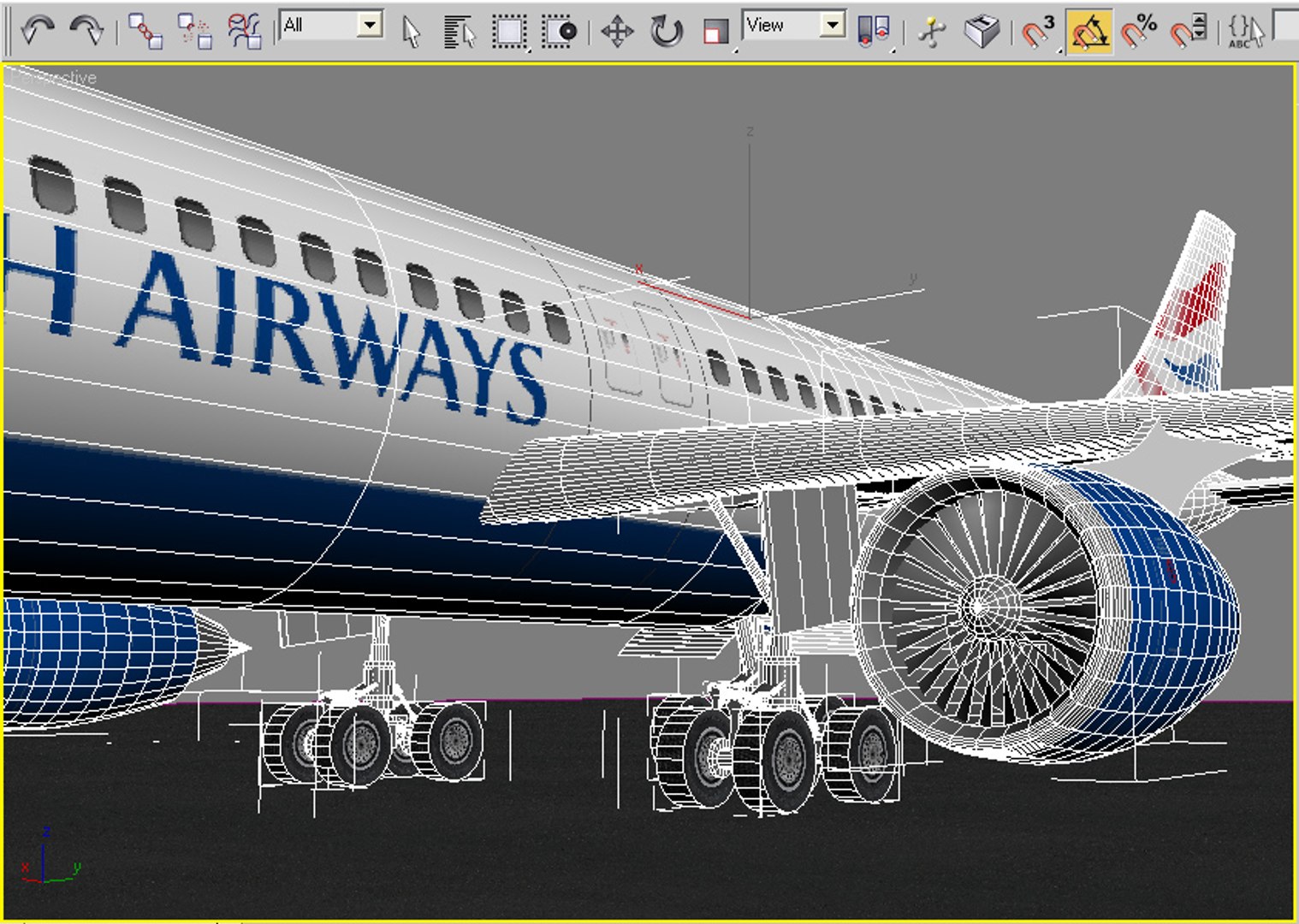 aeroplane aero plane 3d max