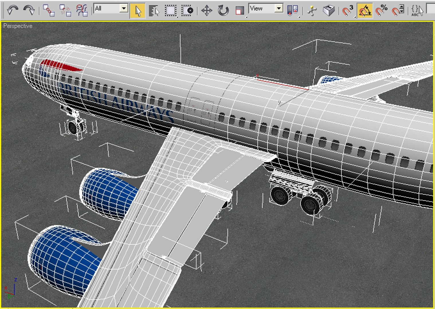 aeroplane aero plane 3d max