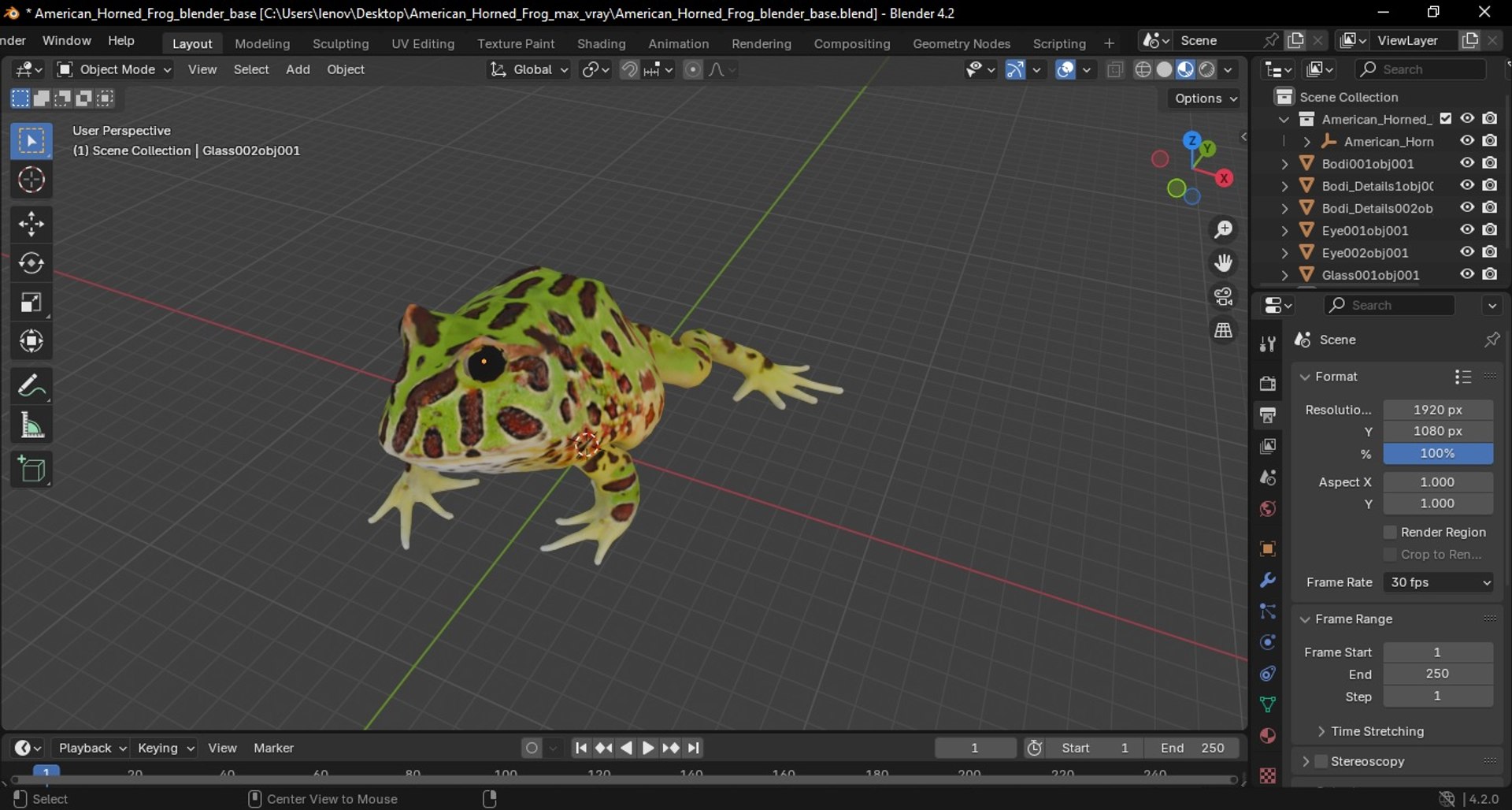 3D Model American Horned Frog - TurboSquid 2307909