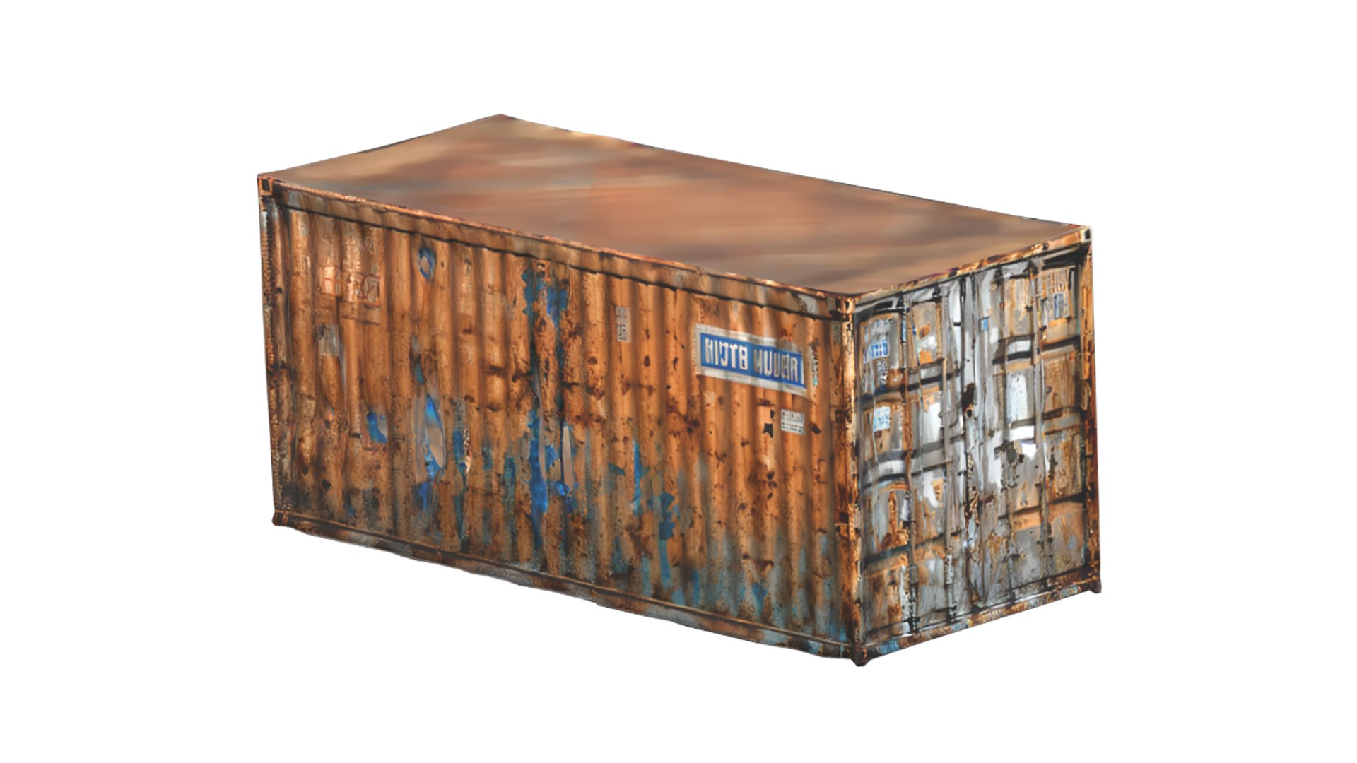 Rusty Shipping Container Model - TurboSquid 2152468