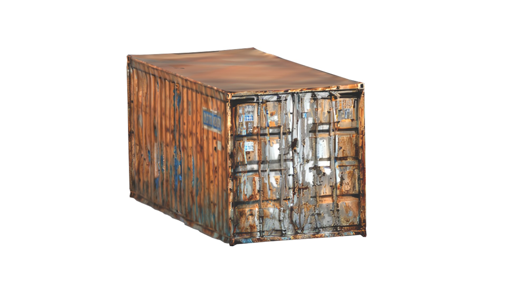 Rusty Shipping Container Model - TurboSquid 2152468