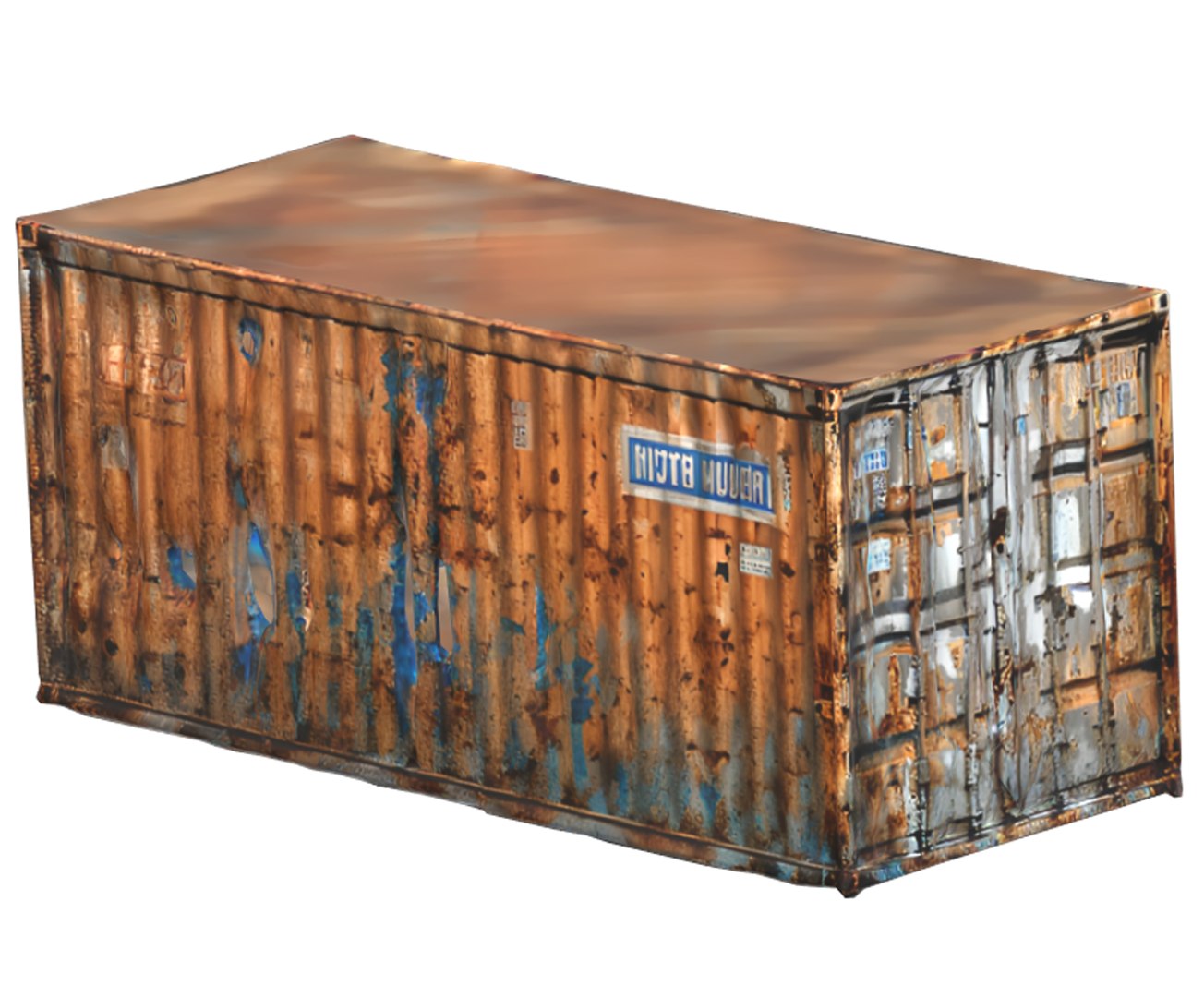 Rusty Shipping Container Model - TurboSquid 2152468